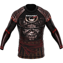 Rashguard MMA długi rękaw – samuraj czarny - SMMASH - SMMASH